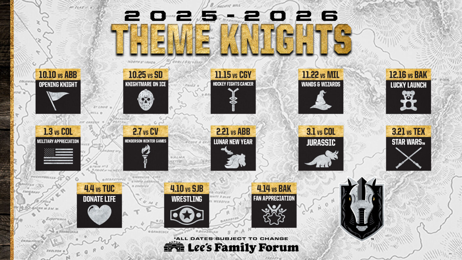 HENDERSON SILVER KNIGHTS ANNOUNCE 2025-26 THEME KNIGHT SCHEDULE ...