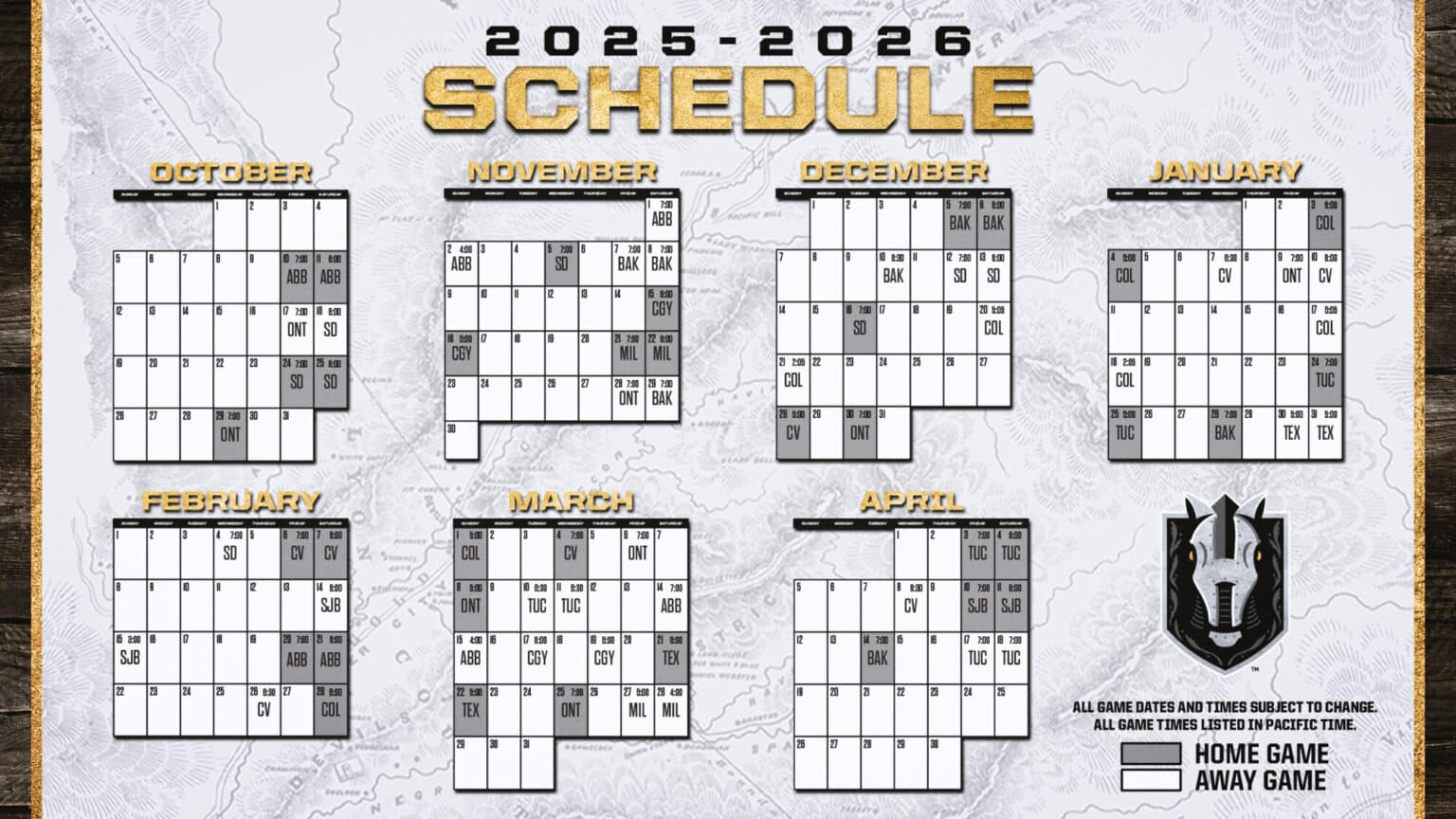 SILVER KNIGHTS ANNOUNCE 2025-26 REGULAR SEASON SCHEDULE - Henderson ...
